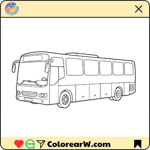 20 Autobus da colorare - Disegni per la stampa in PDF